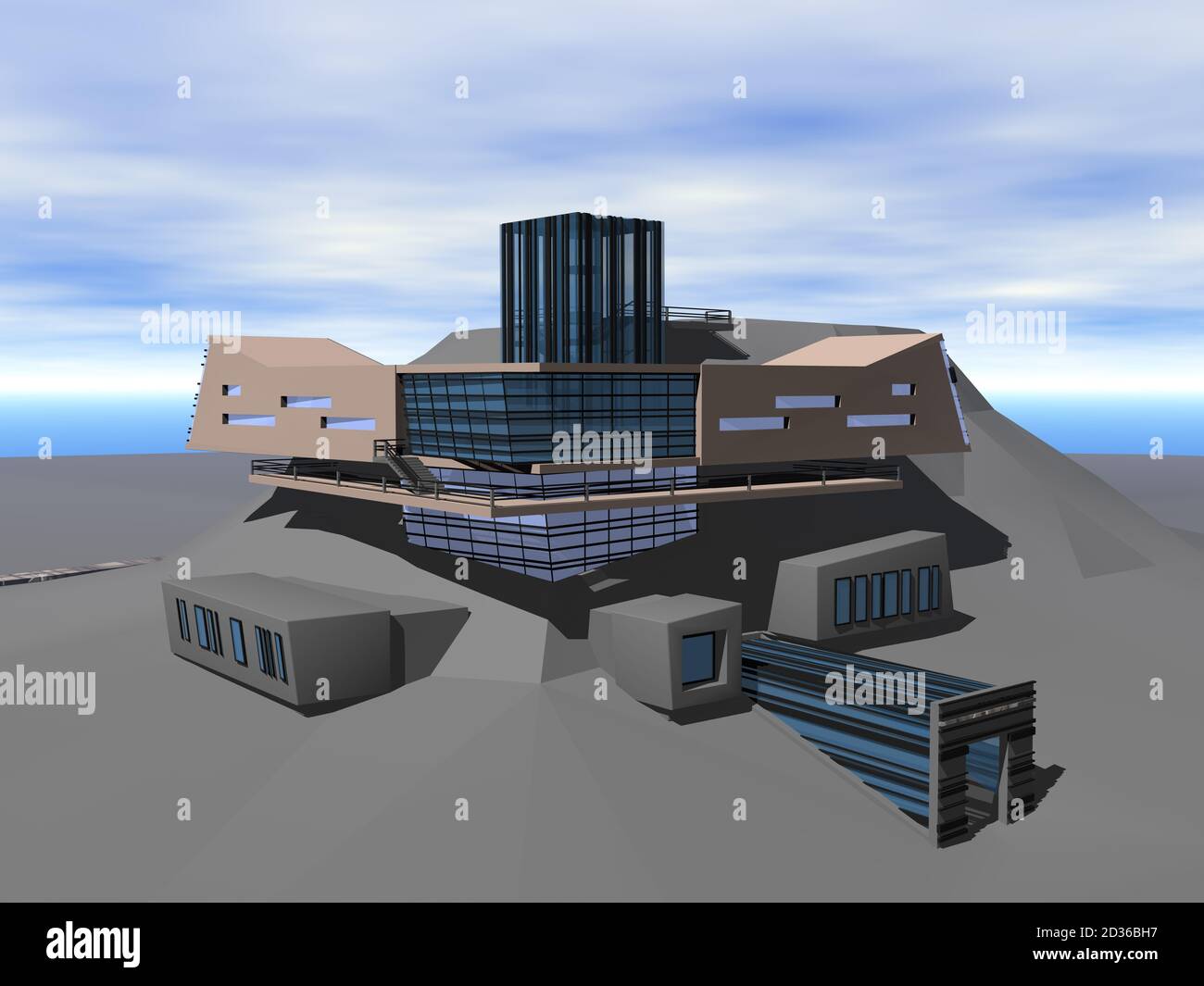 tall commercial building with offices Stock Photo - Alamy