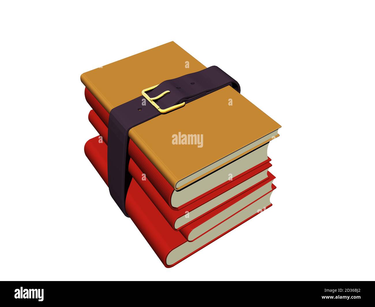 Book stack tied with a belt Stock Photo - Alamy