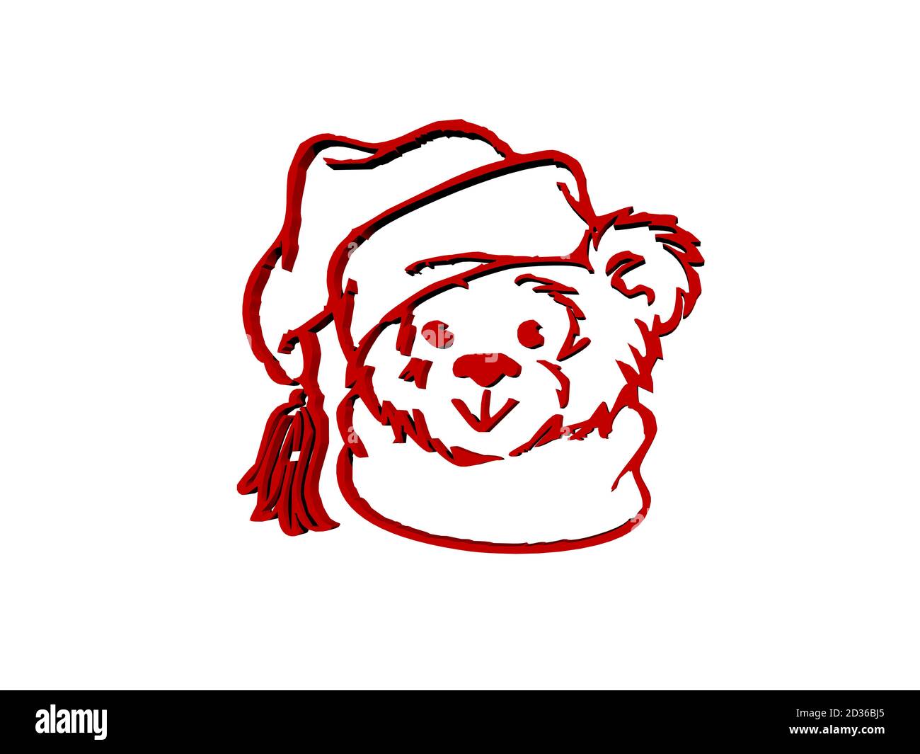 red cute comic bear Stock Photo - Alamy