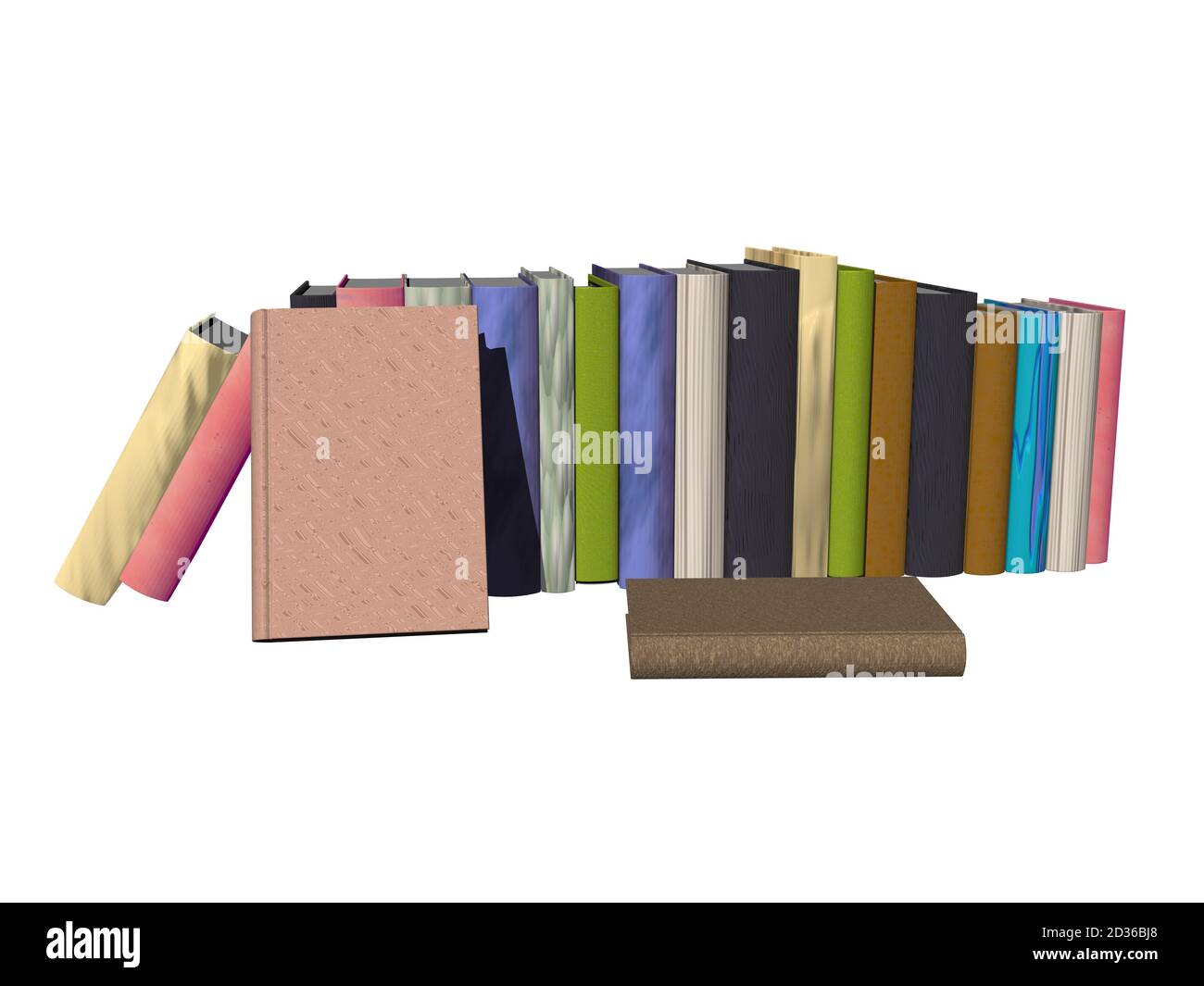 colorful stack of books with literature Stock Photo - Alamy