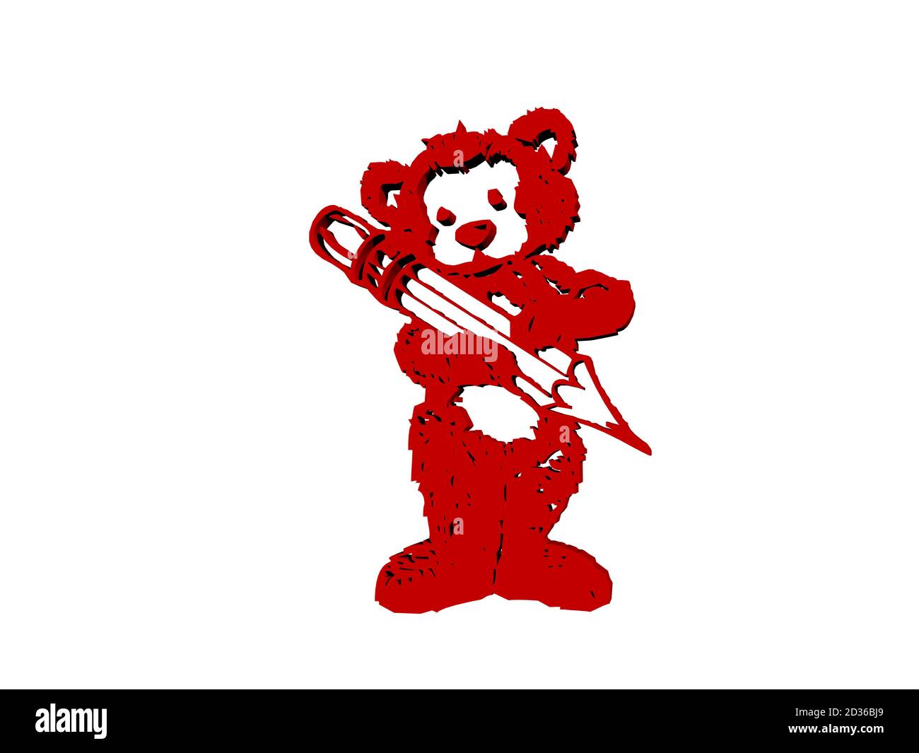 red cute comic bear Stock Photo - Alamy