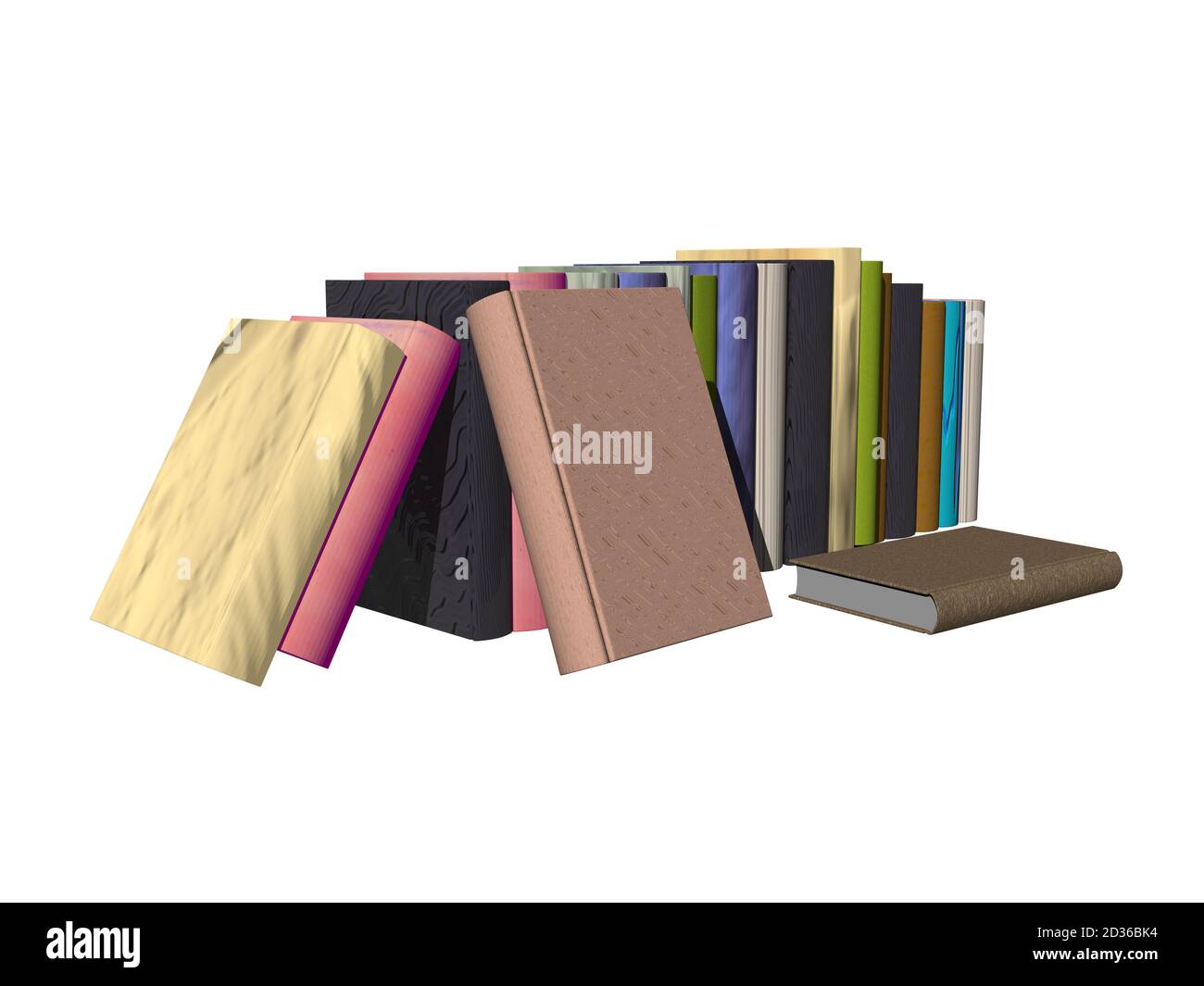 colorful stack of books with literature Stock Photo - Alamy