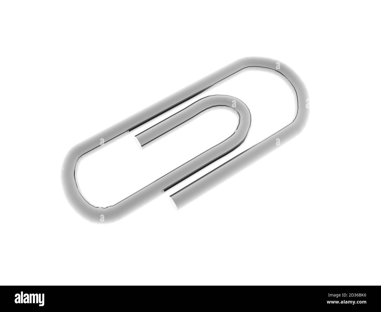 metallic paper clip for filing Stock Photo - Alamy