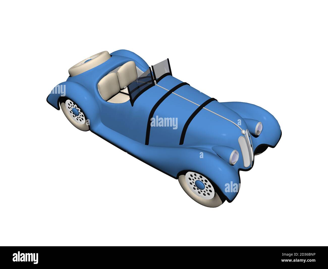 blue classic car as a convertible Stock Photo - Alamy