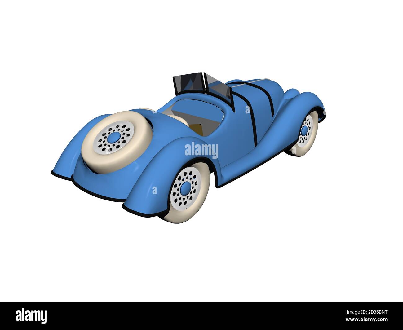 blue classic car as a convertible Stock Photo - Alamy