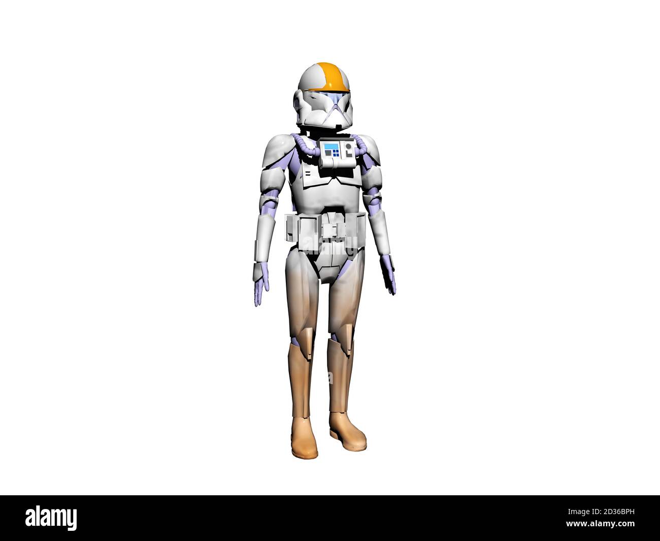 big heavy metallic humanoid robot Stock Photo - Alamy