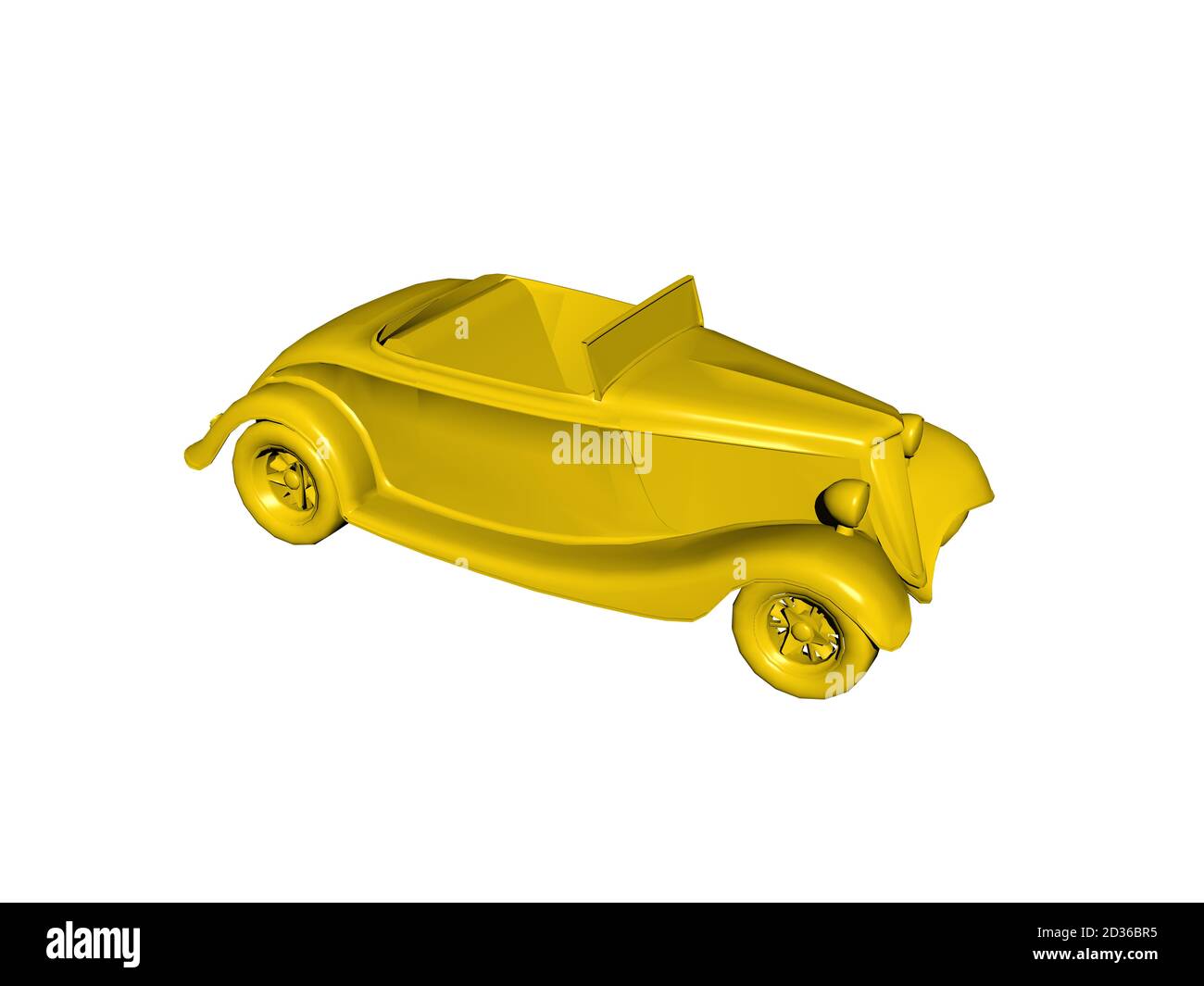 old yellow classic car as a convertible Stock Photo - Alamy