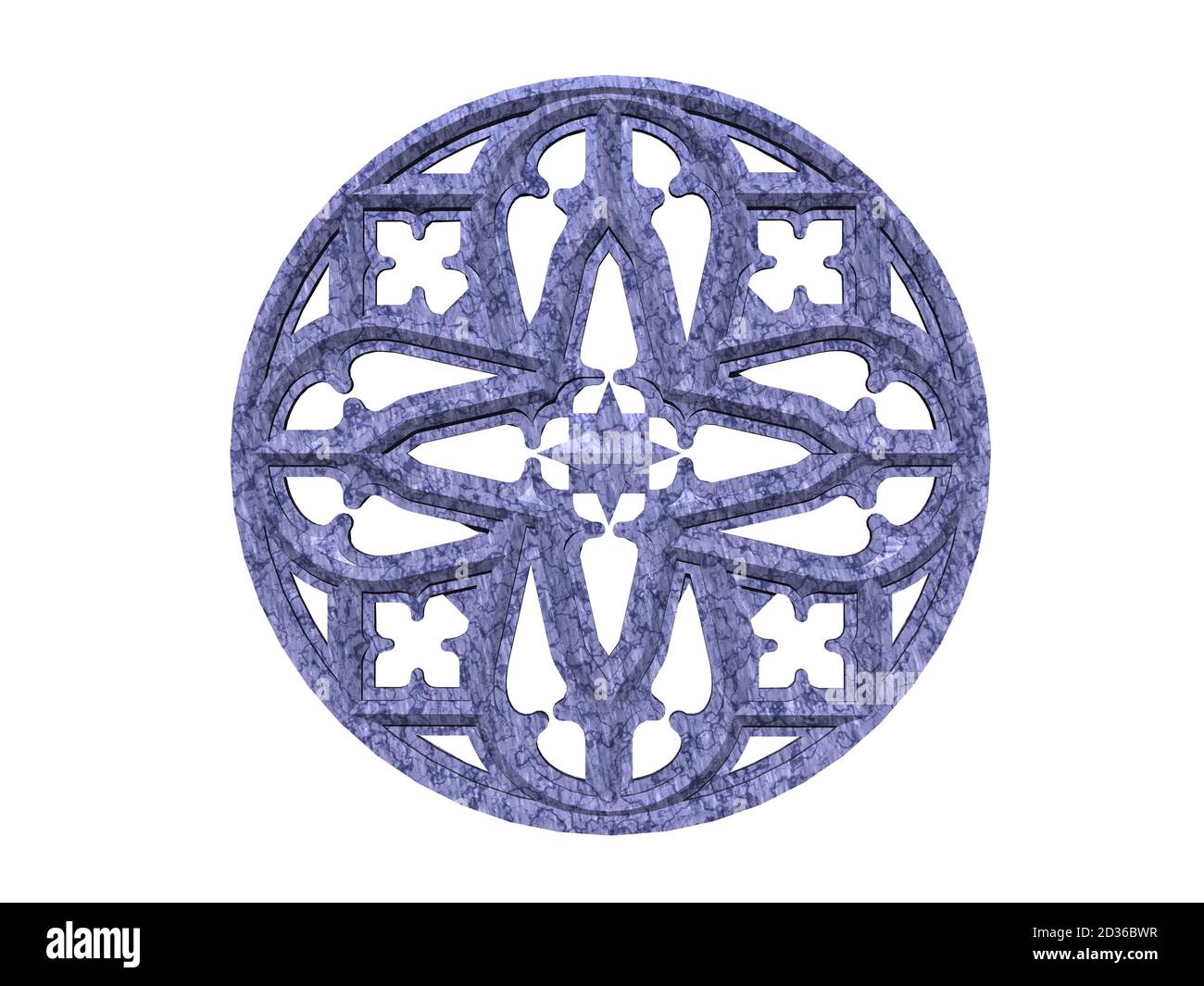 Rosette on church with many decorations Stock Photo - Alamy