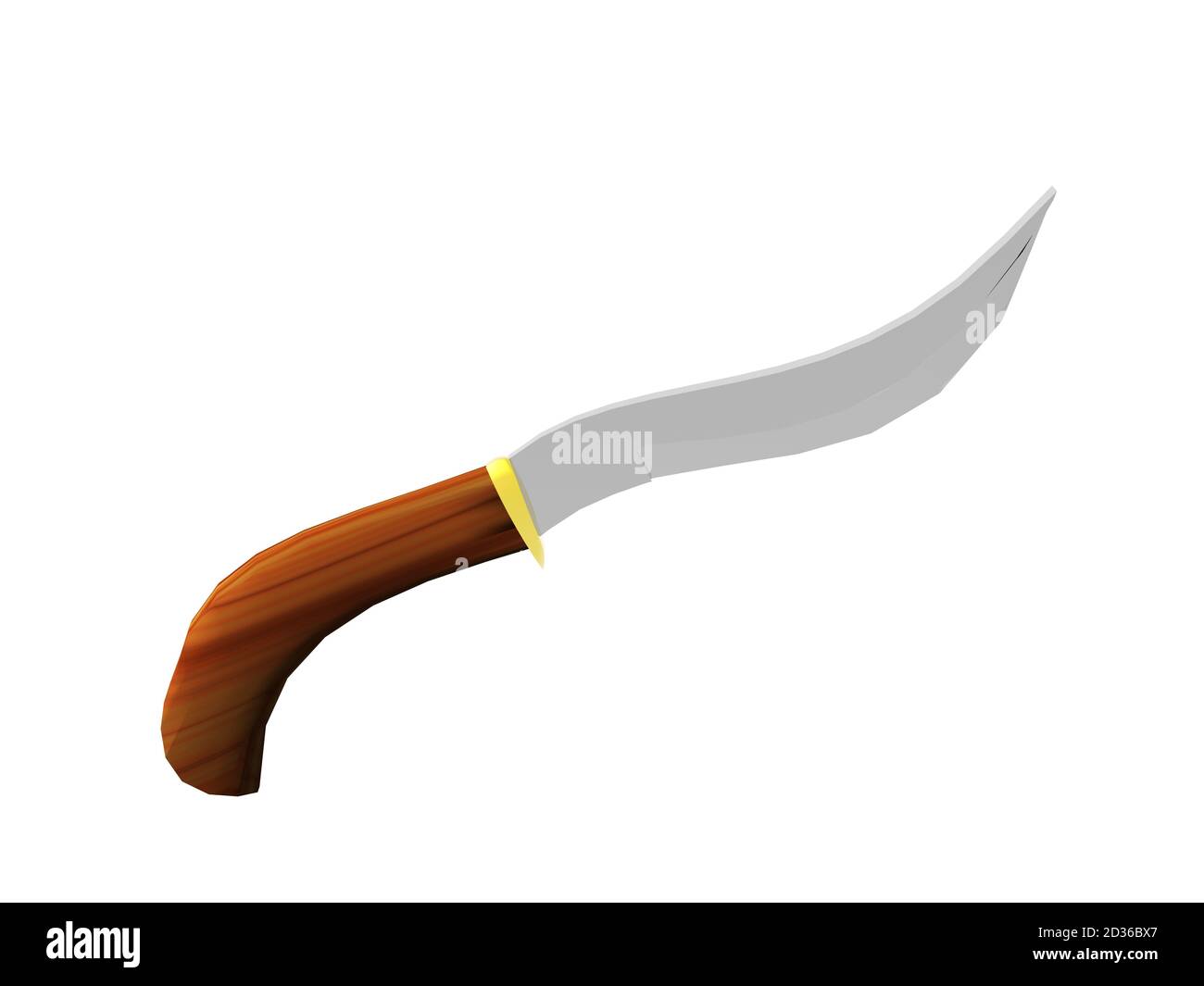 curved dagger with wooden handle Stock Photo - Alamy