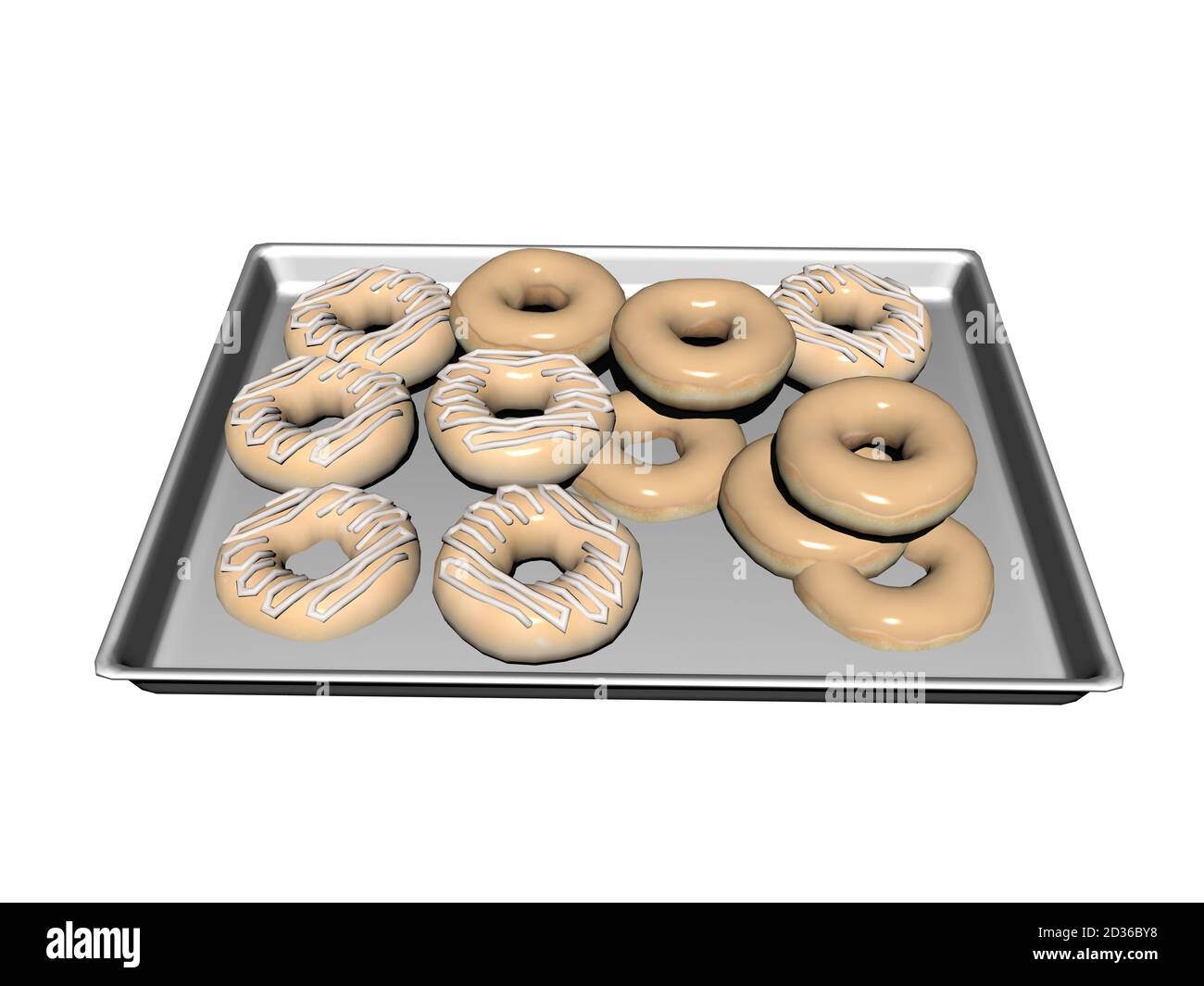 Tray of donuts Cut Out Stock Images & Pictures - Alamy