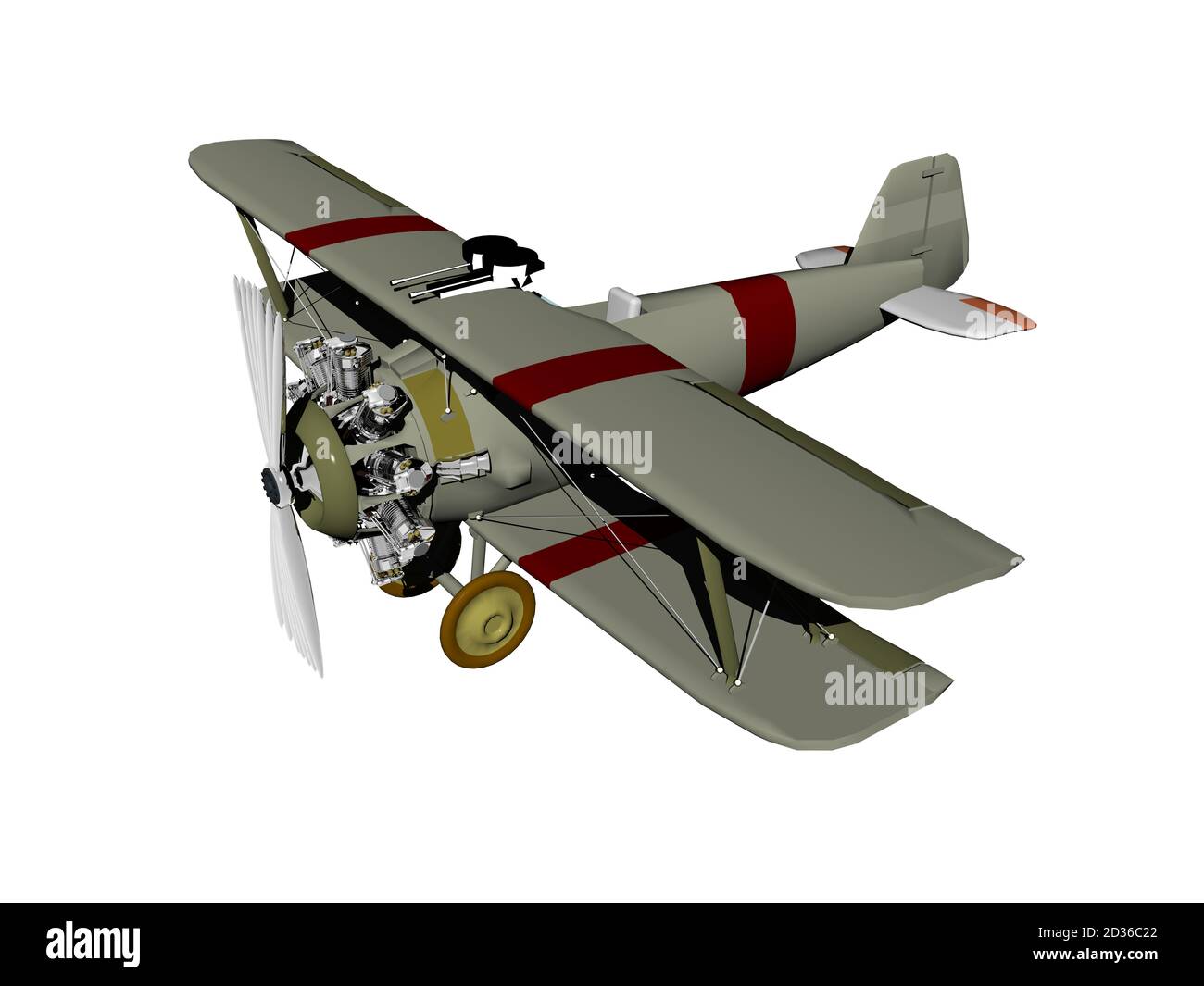 historic biplane in the sky Stock Photo - Alamy