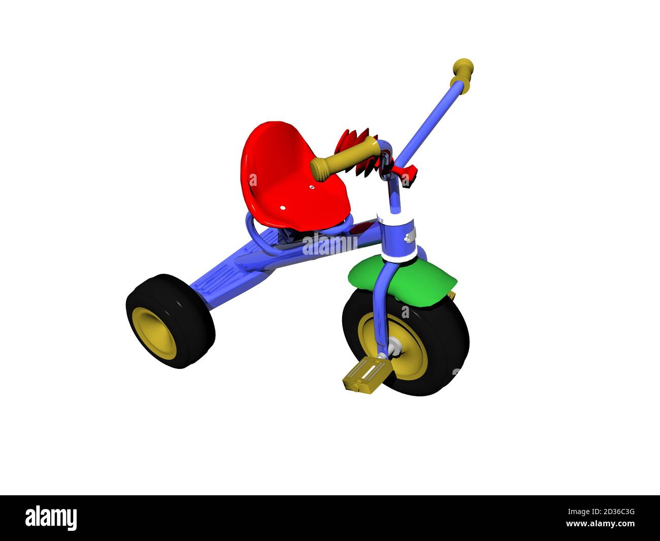 colorful tricycle in the playroom Stock Photo - Alamy