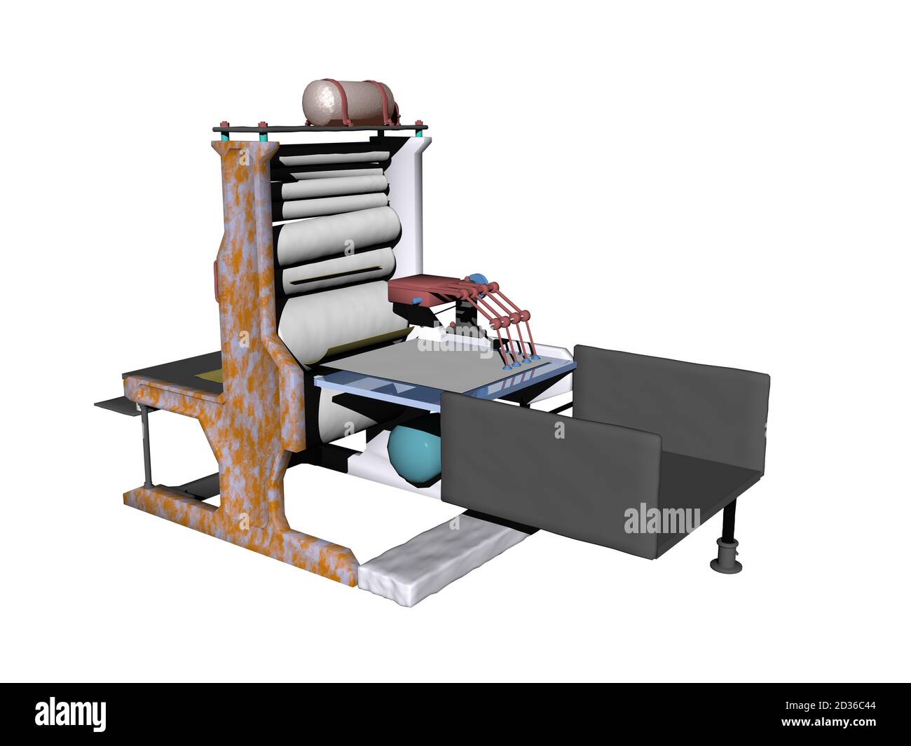 large printing press in the workshop Stock Photo - Alamy