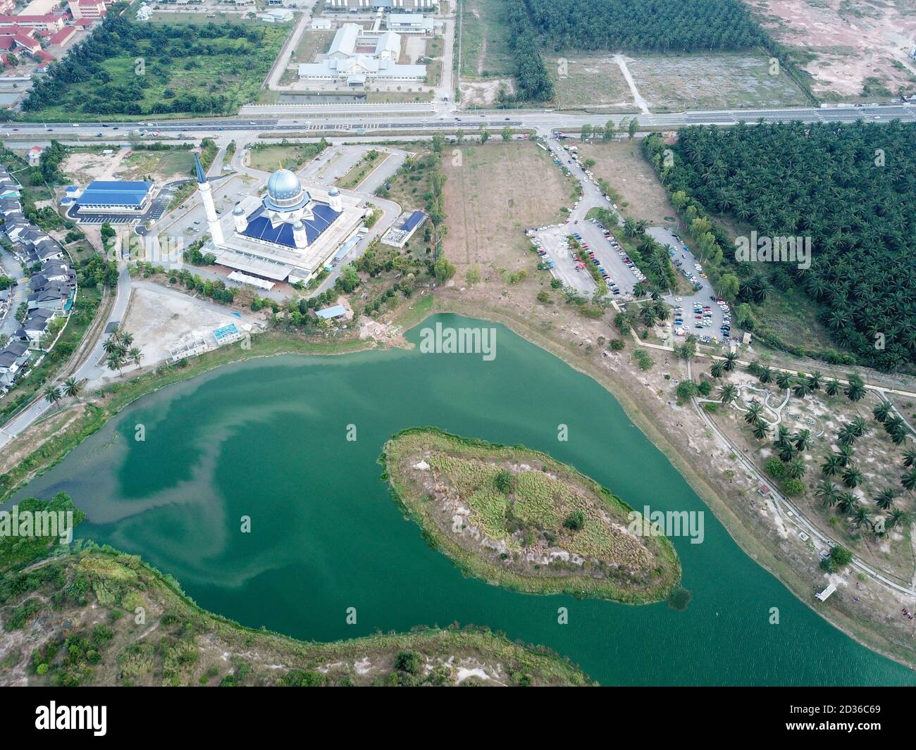 Kepala Batas, Penang/Malaysia - Mar 15 2020: Drone view Abdullah Fahim ...