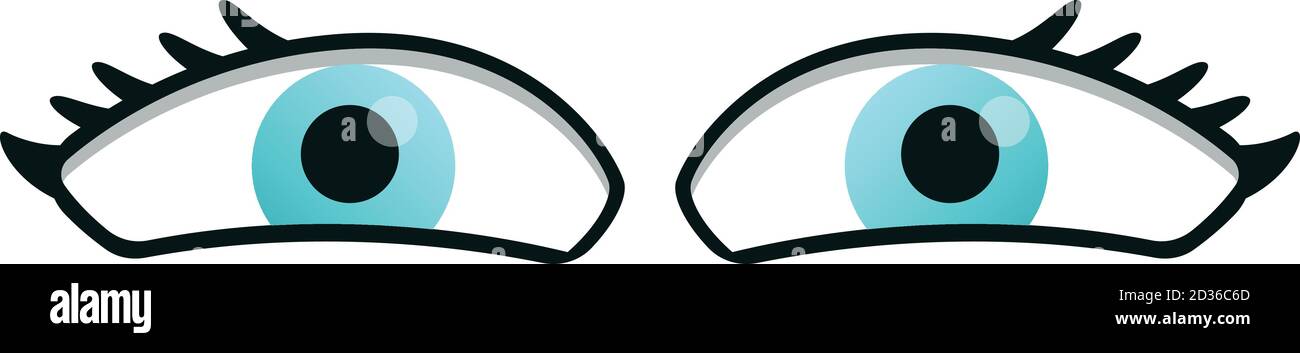Children eyes icon. Cartoon of children eyes vector icon for web design ...
