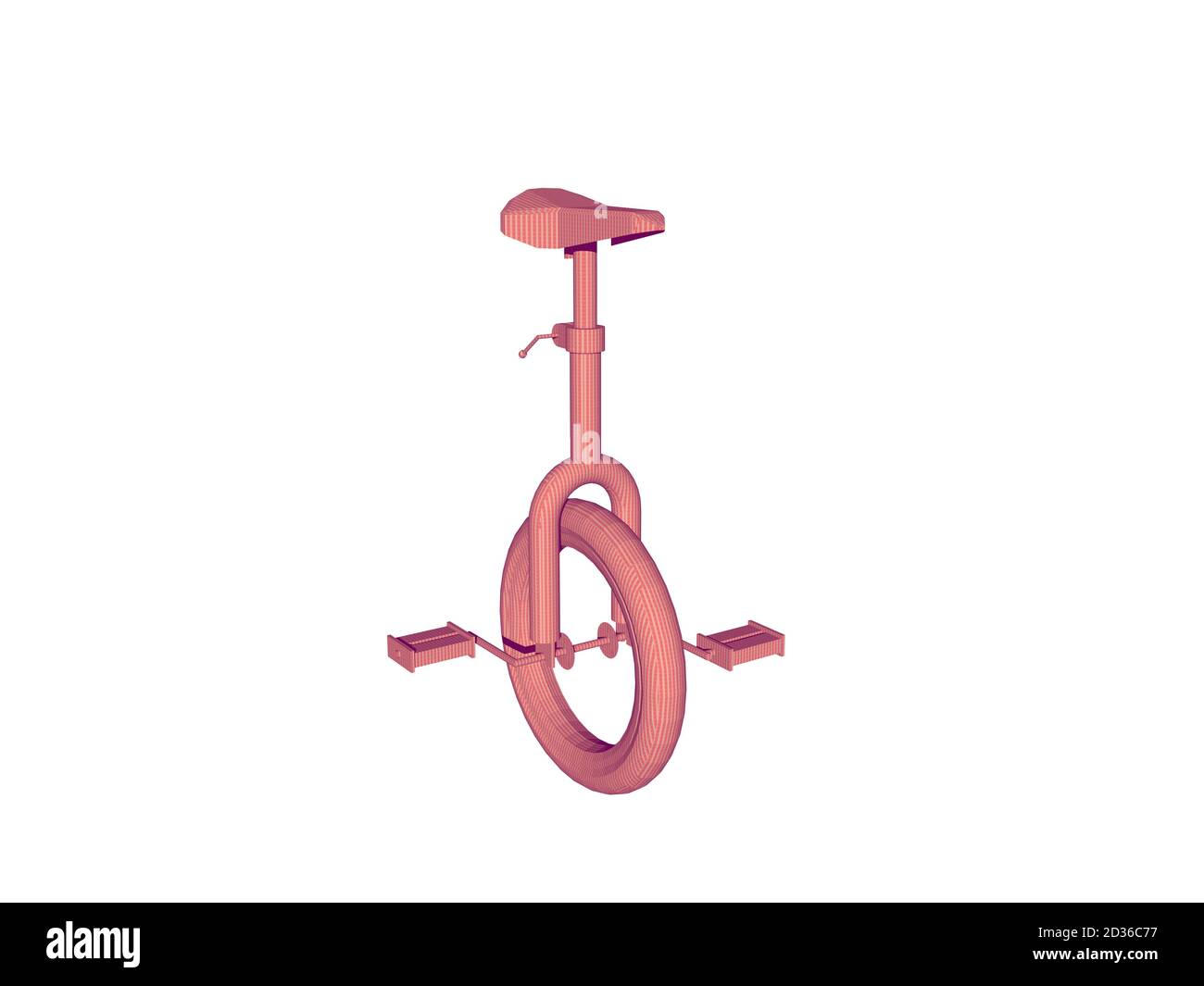 Unicycle with pedals and saddle Stock Photo - Alamy