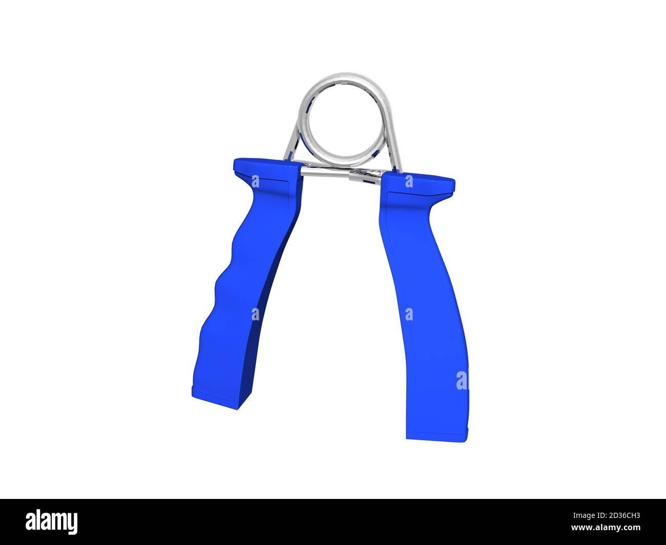 blue steel spring to train the arm muscles Stock Photo - Alamy