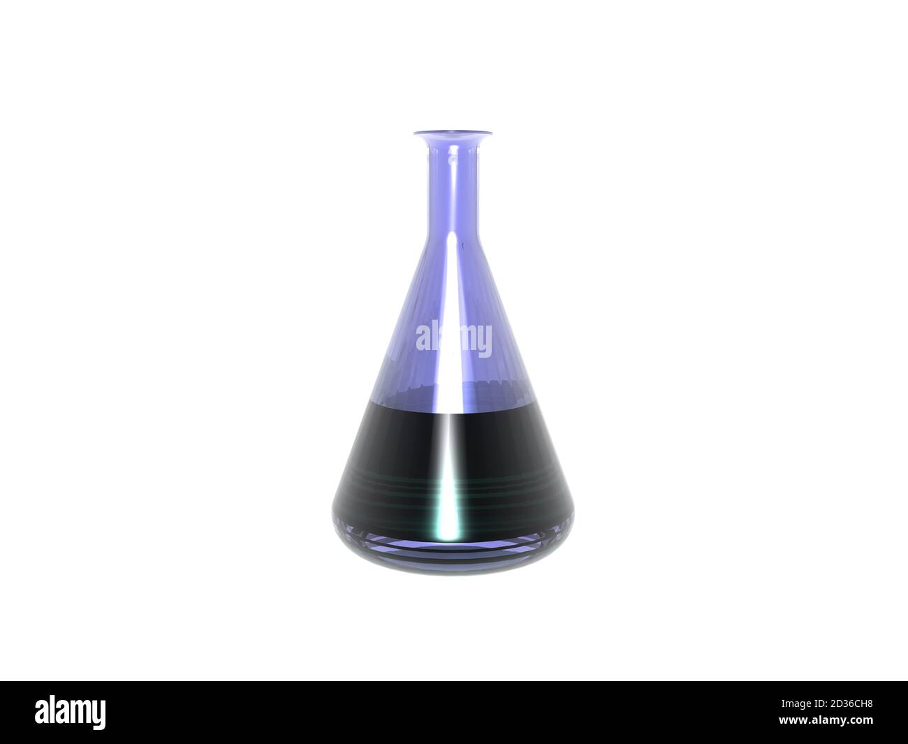 Erlenmeyer flasks with chemicals in the laboratory Stock Photo - Alamy