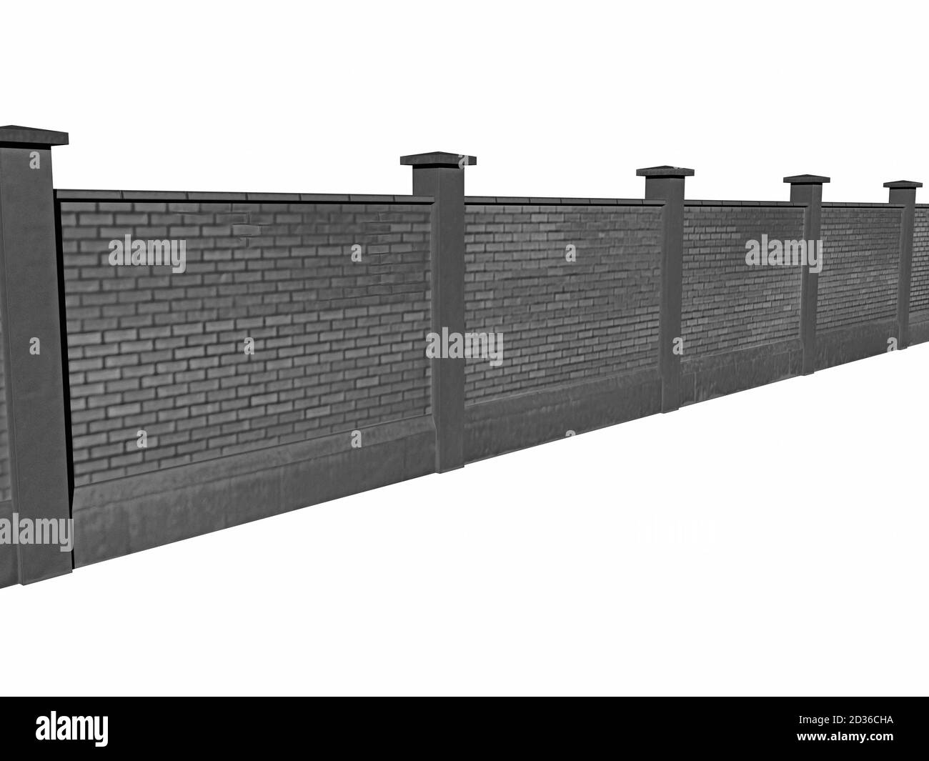 high long stone wall as a boundary Stock Photo - Alamy
