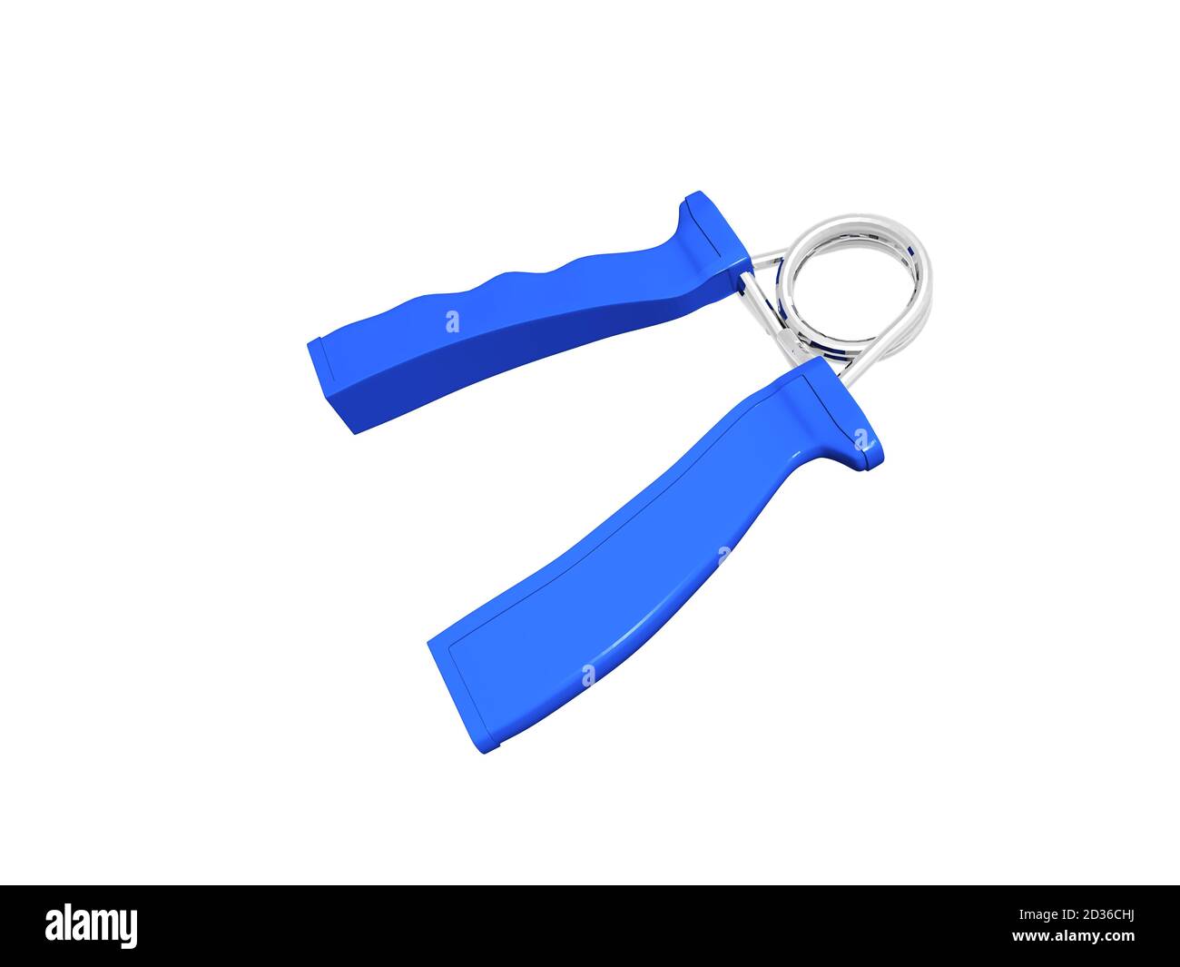 blue steel spring to train the arm muscles Stock Photo - Alamy