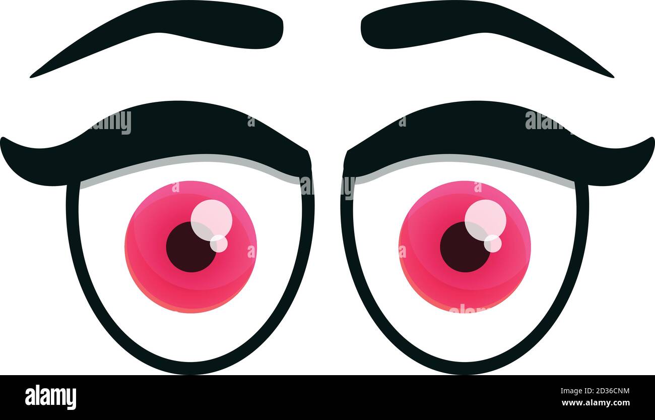Cartoon Red Bloodshot Eyes