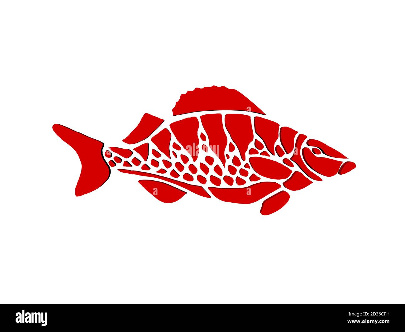 red cute comic fish Stock Photo - Alamy