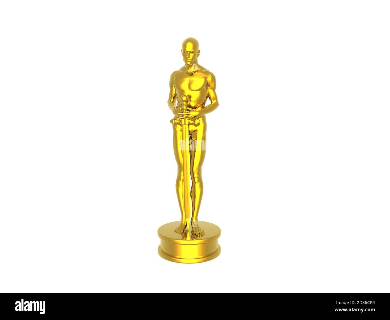 Oscar as a golden film trophy Stock Photo - Alamy