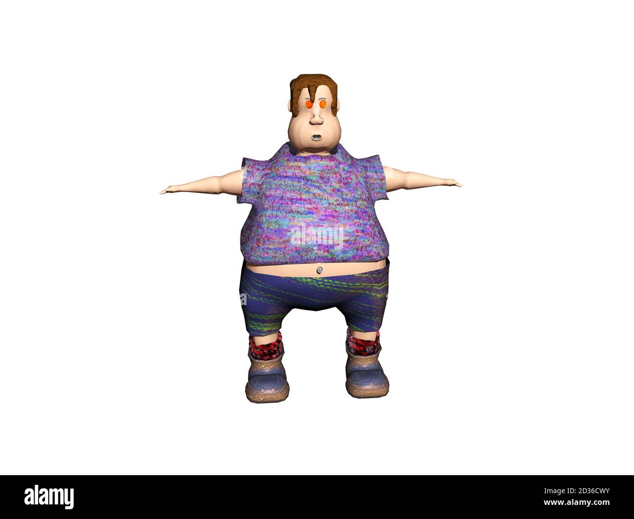 Fat man cartoon in Cut Out Stock Images & Pictures - Alamy
