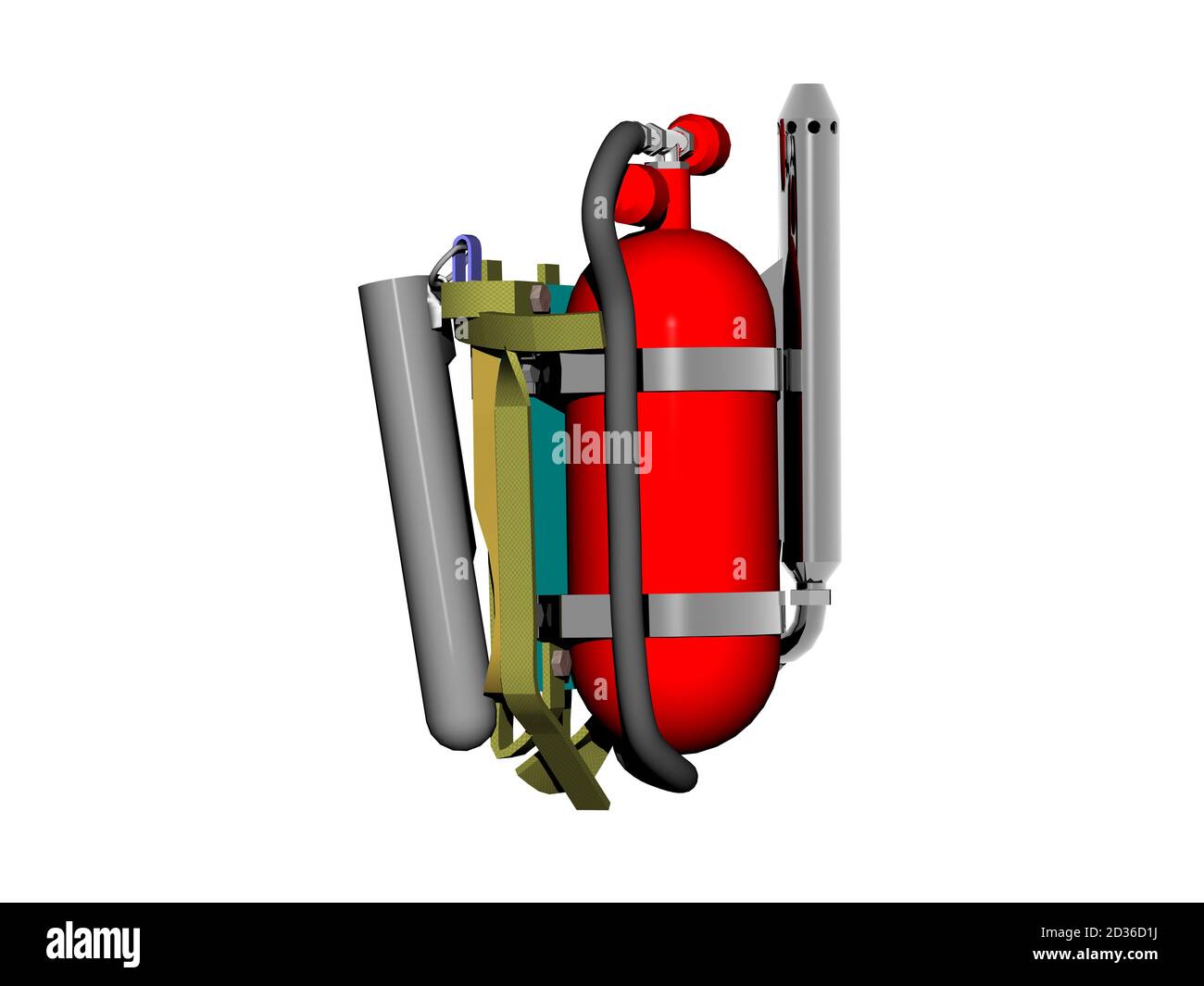 Knapsack with gasoline as a flamethrower Stock Photo - Alamy