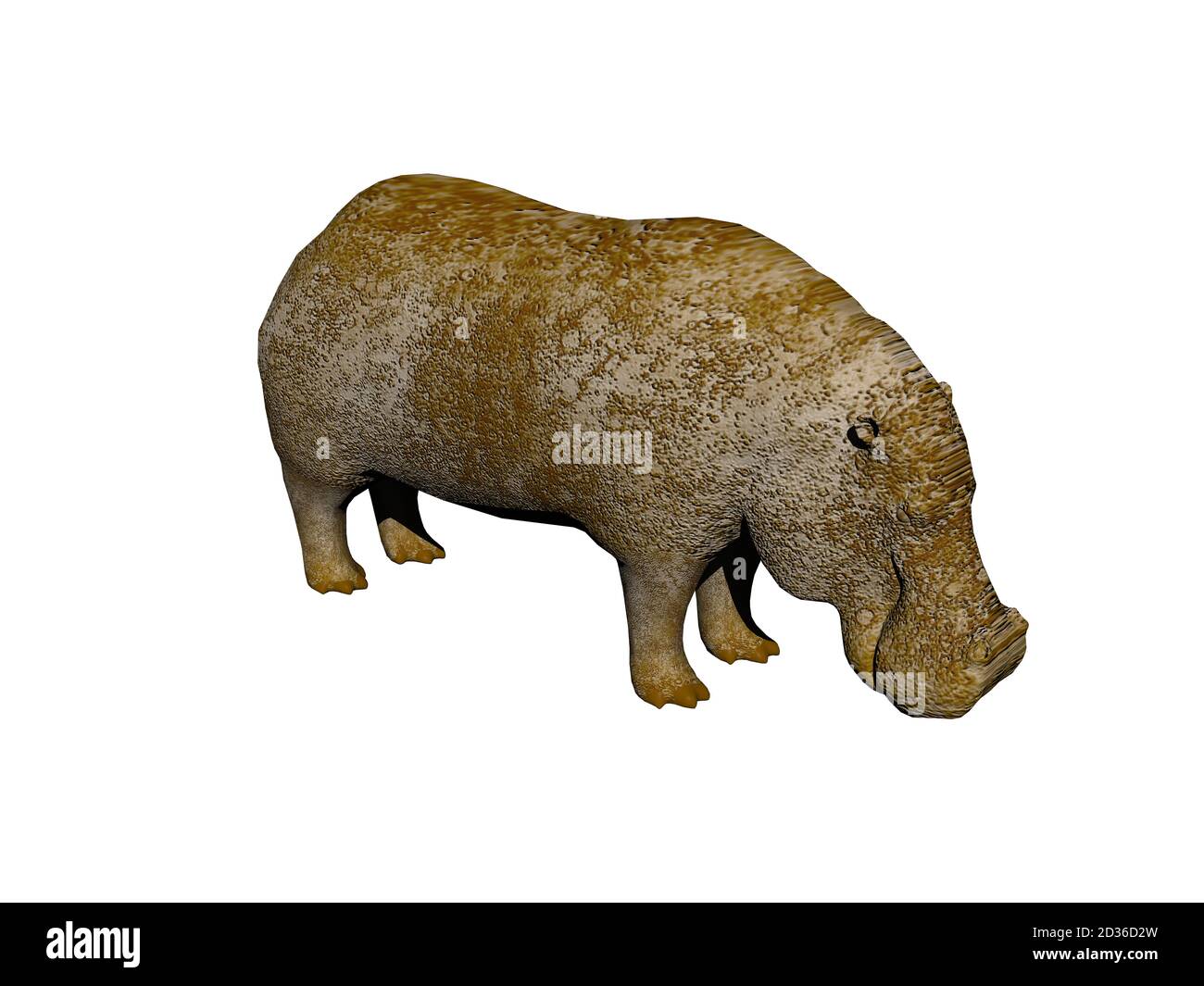 thick-skinned overweight hippo on land Stock Photo - Alamy