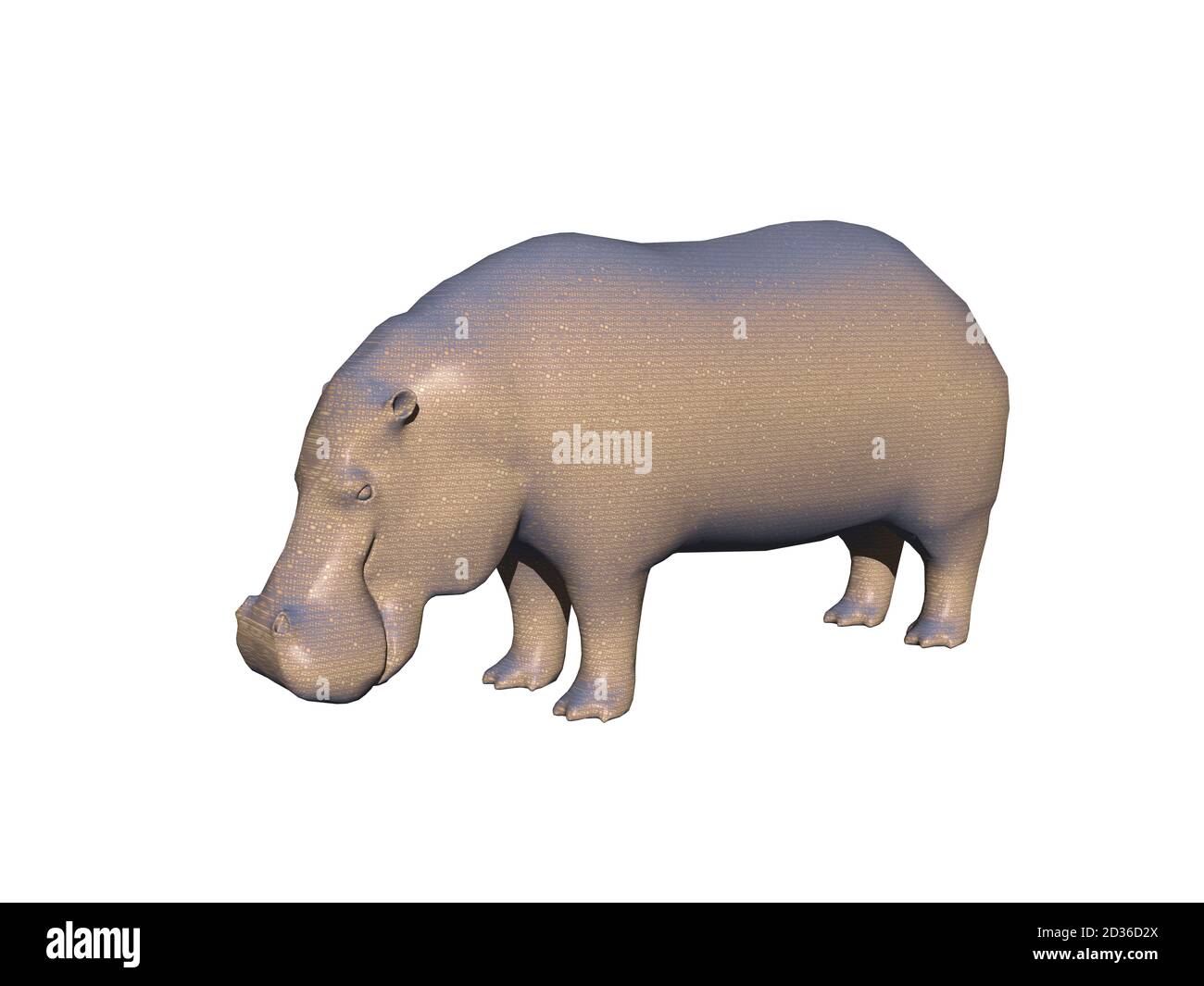 thick-skinned overweight hippo on land Stock Photo - Alamy