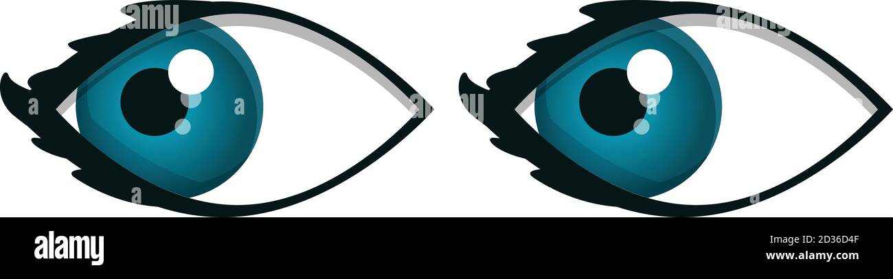 Kid eyes icon. Cartoon of kid eyes vector icon for web design isolated ...