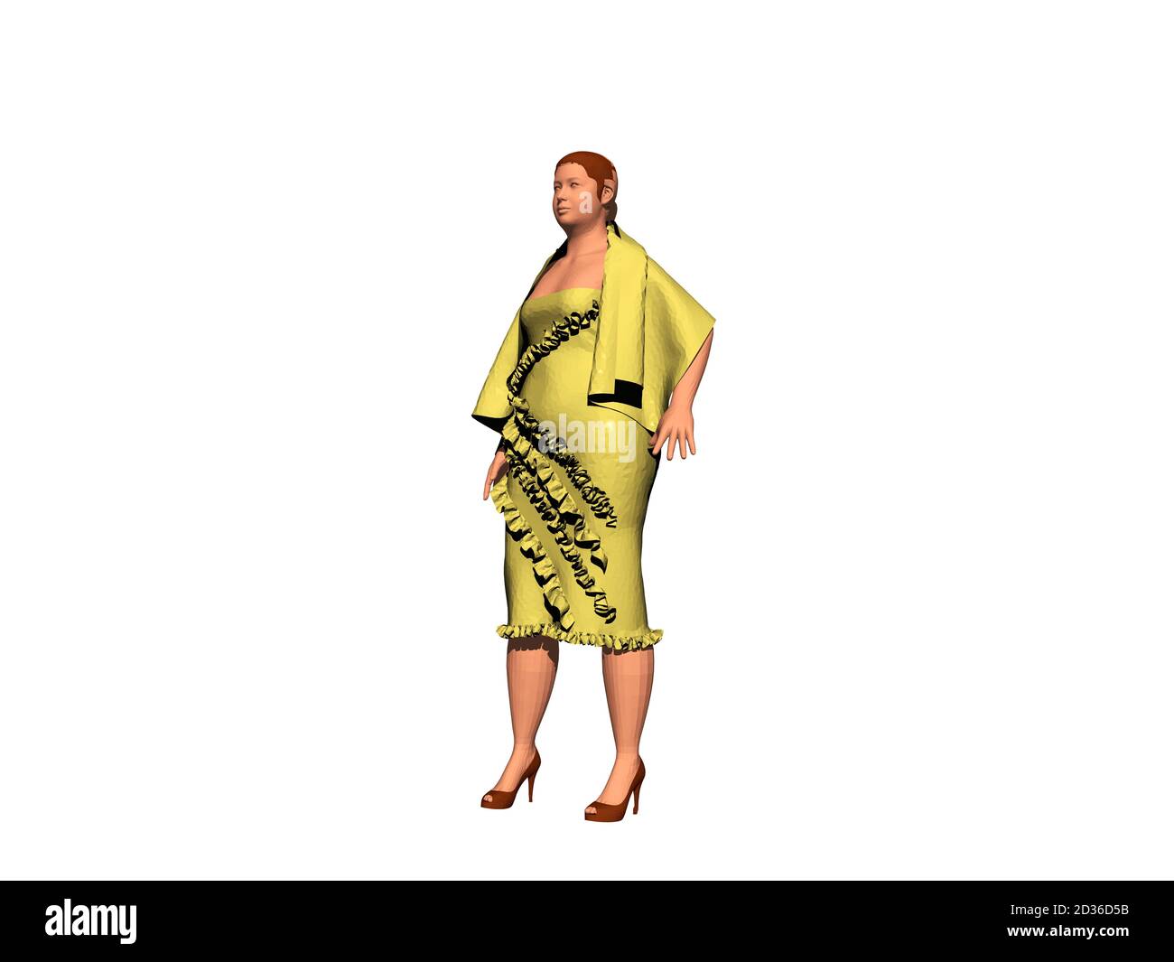 older corpulent woman in dress Stock Photo - Alamy