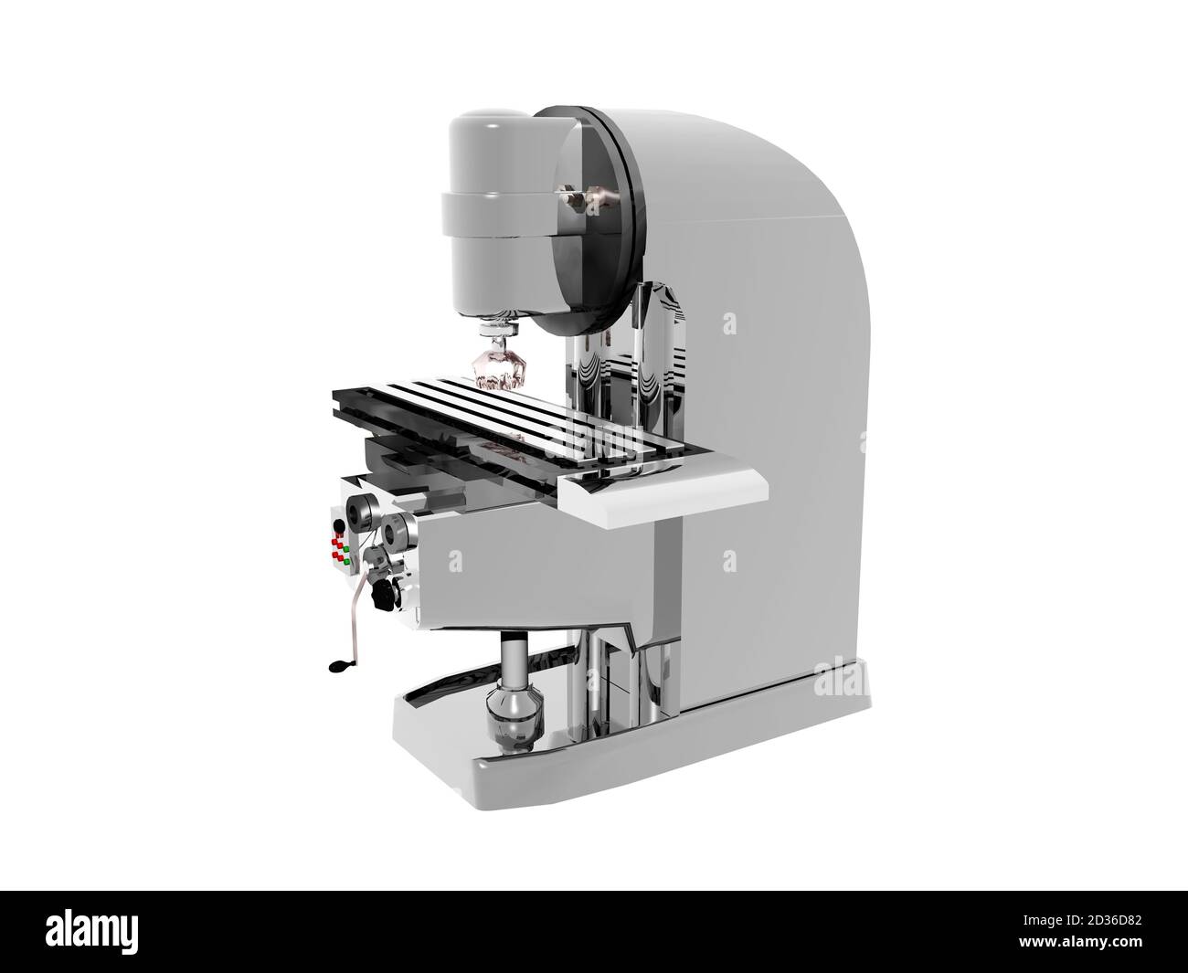 precision mechanical steel milling machine in the workshop Stock Photo ...