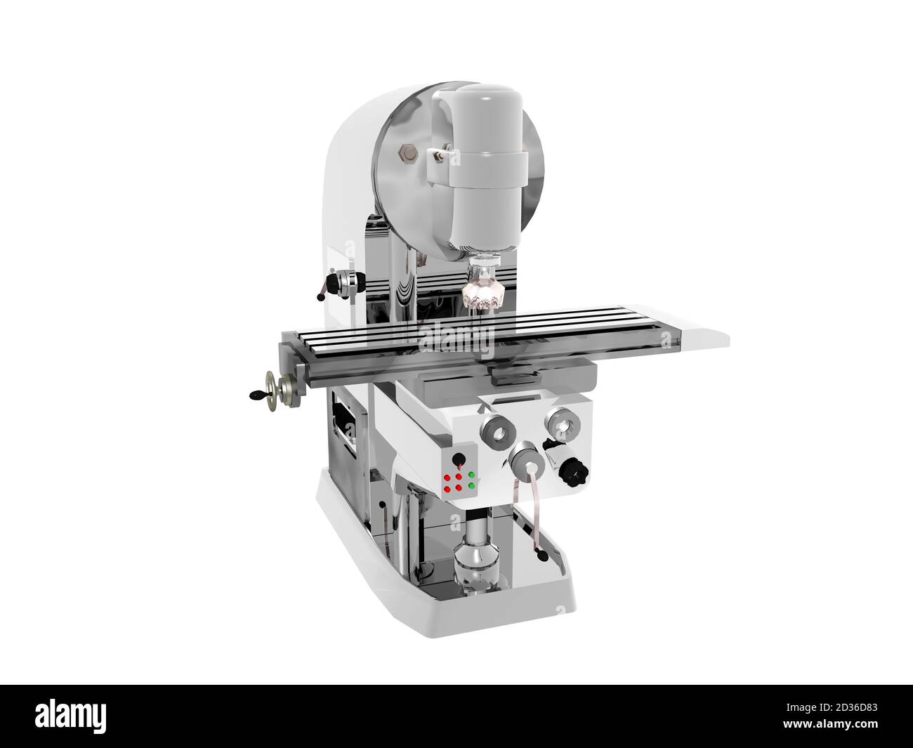 precision mechanical steel milling machine in the workshop Stock Photo ...