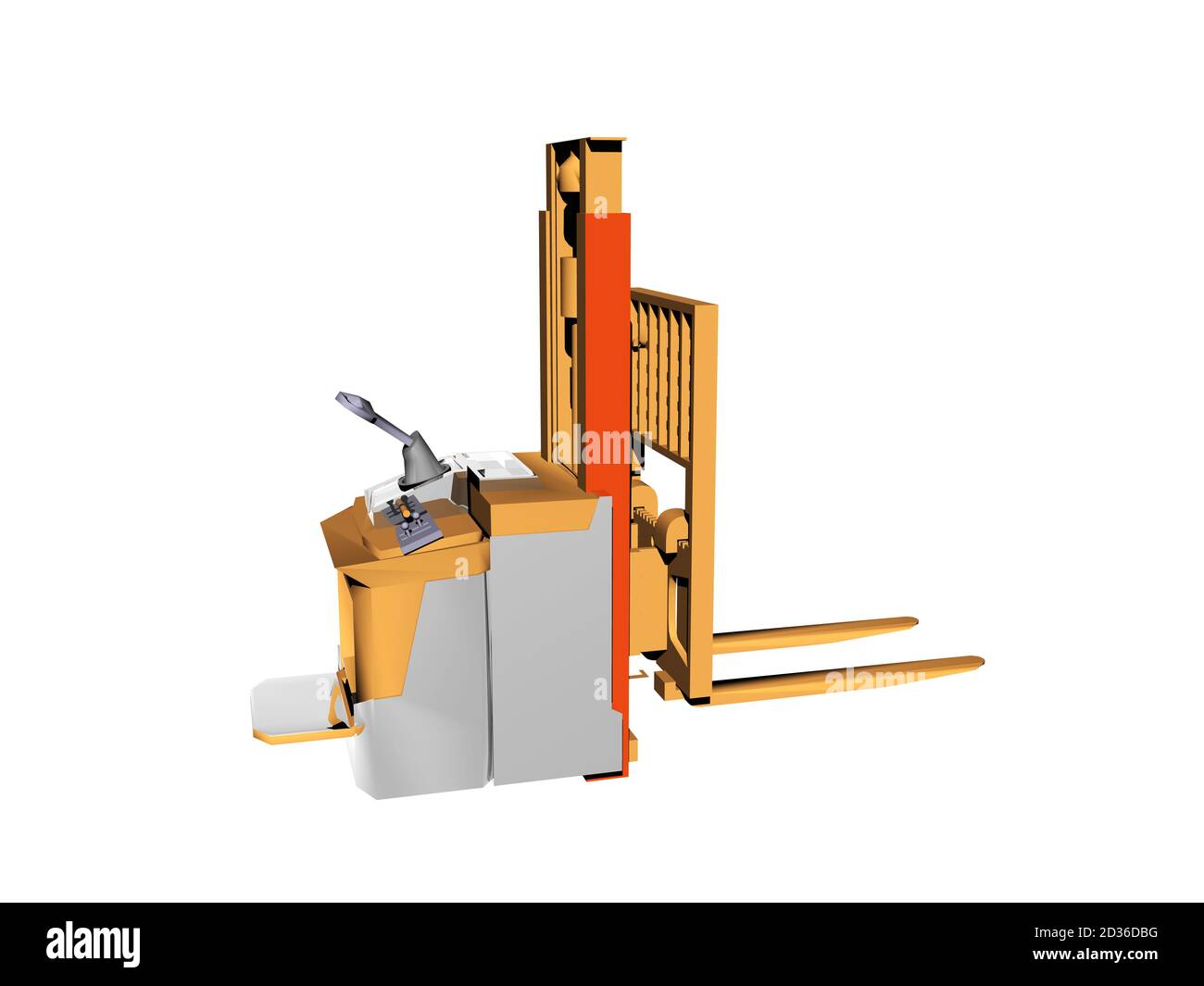 yellow fork lift truck in the workshop Stock Photo - Alamy