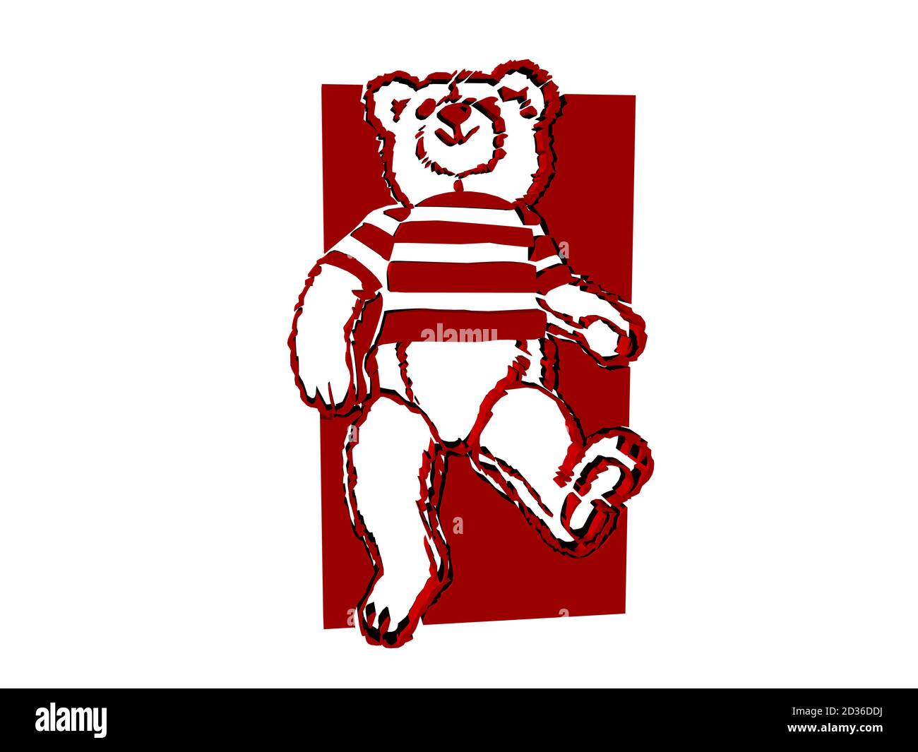 red cute comic bear Stock Photo - Alamy