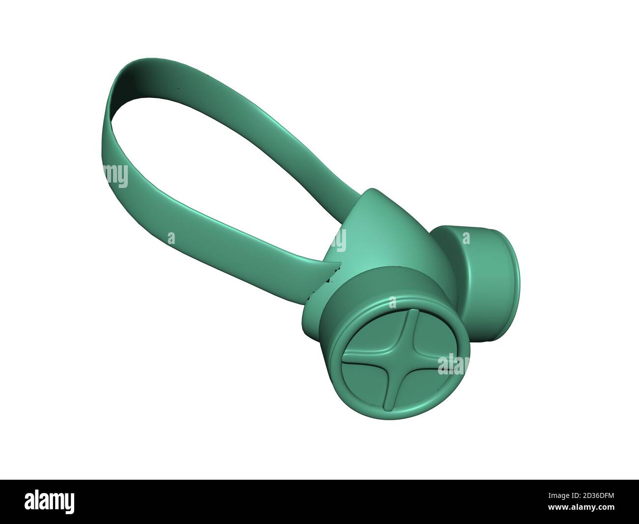 green respirator mask with rubber band to put on Stock Photo - Alamy