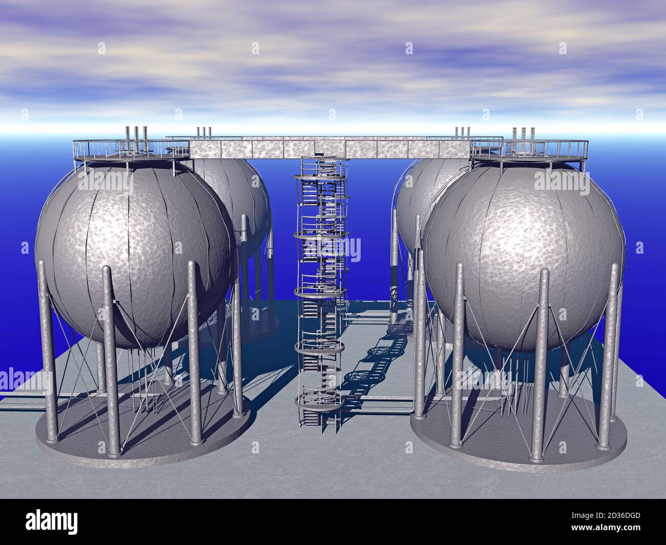Storage tank spiral staircase hi-res stock photography and images - Alamy