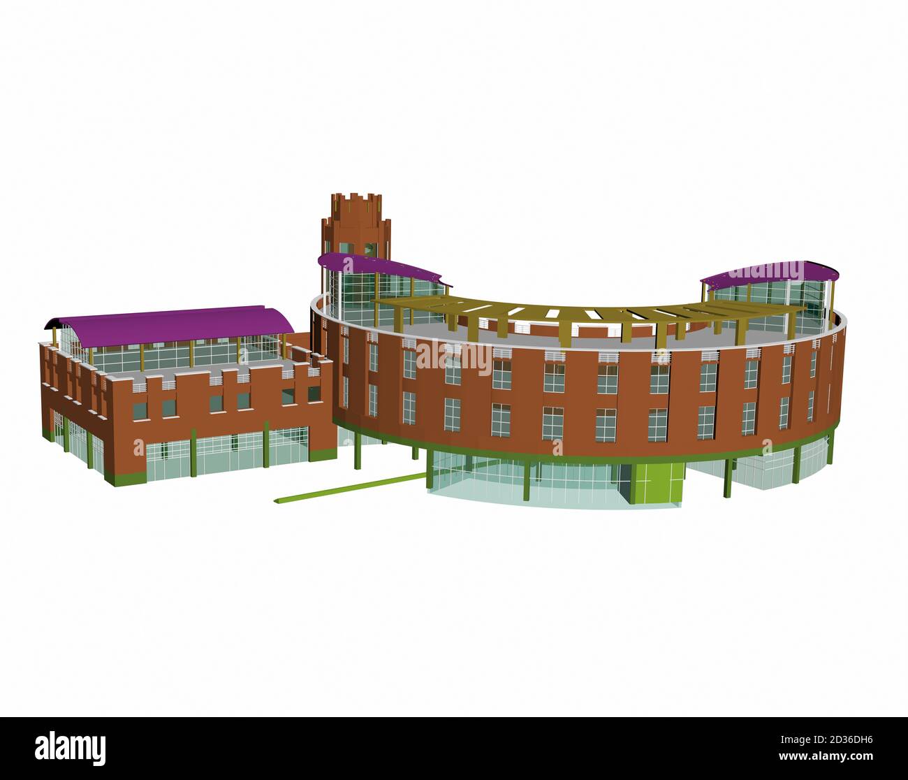 large multi-storey building complex Stock Photo - Alamy