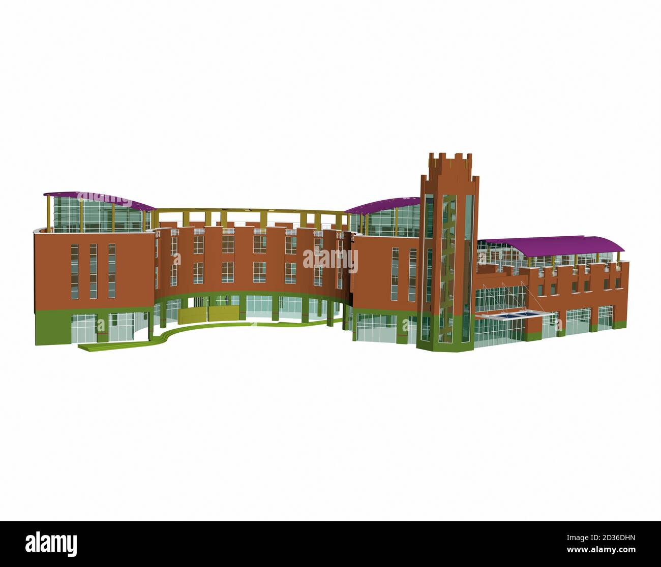 large multi-storey building complex Stock Photo - Alamy