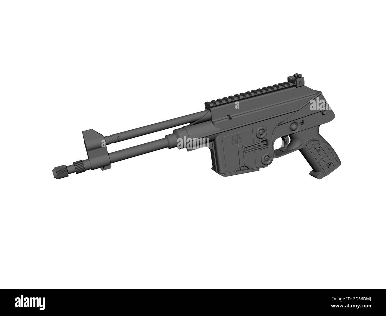 Machine gun with magazine Stock Photo - Alamy