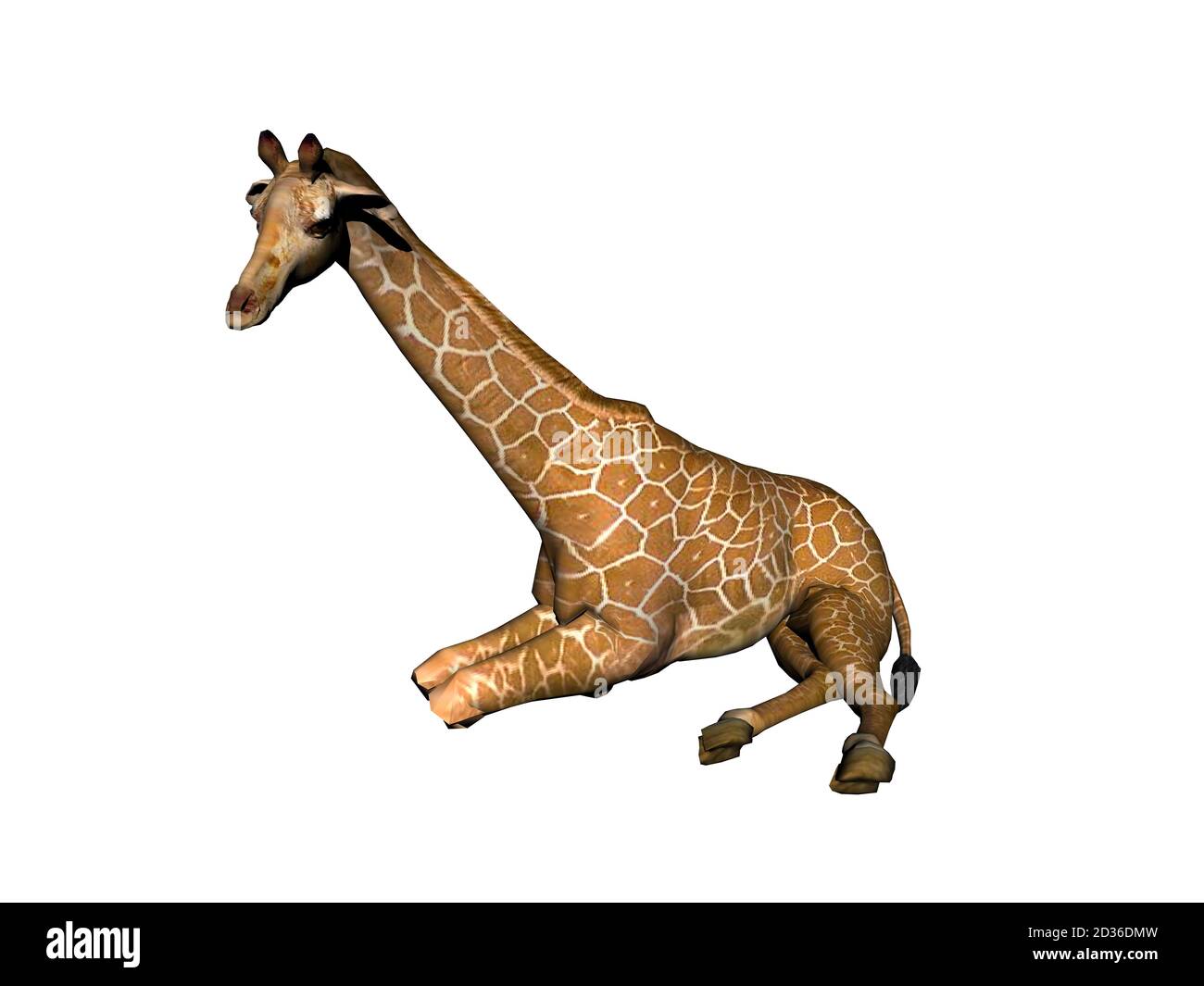 spotted giraffe with a long neck in the steppe of Africa Stock Photo ...