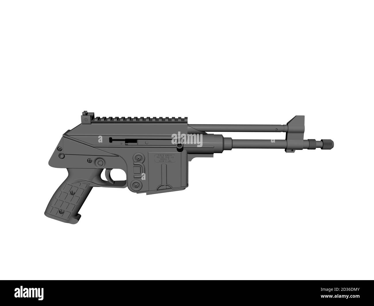 Machine gun with magazine Stock Photo - Alamy