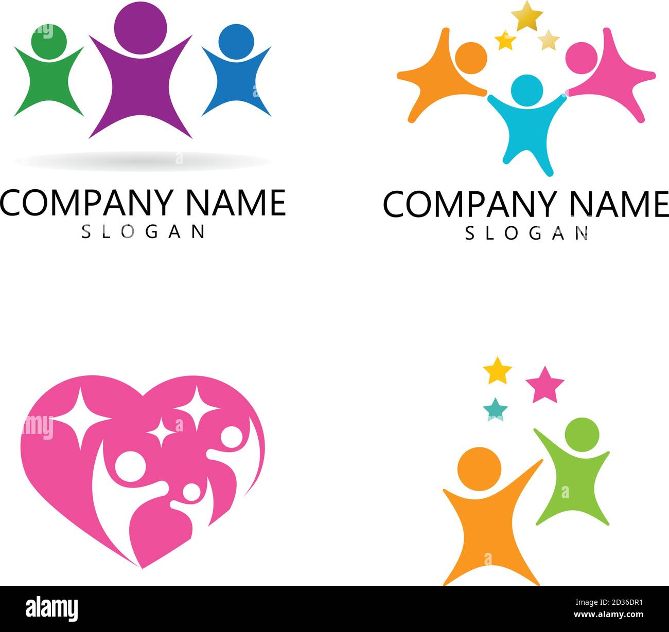 kids logo vector template illustration design Stock Vector Image & Art ...