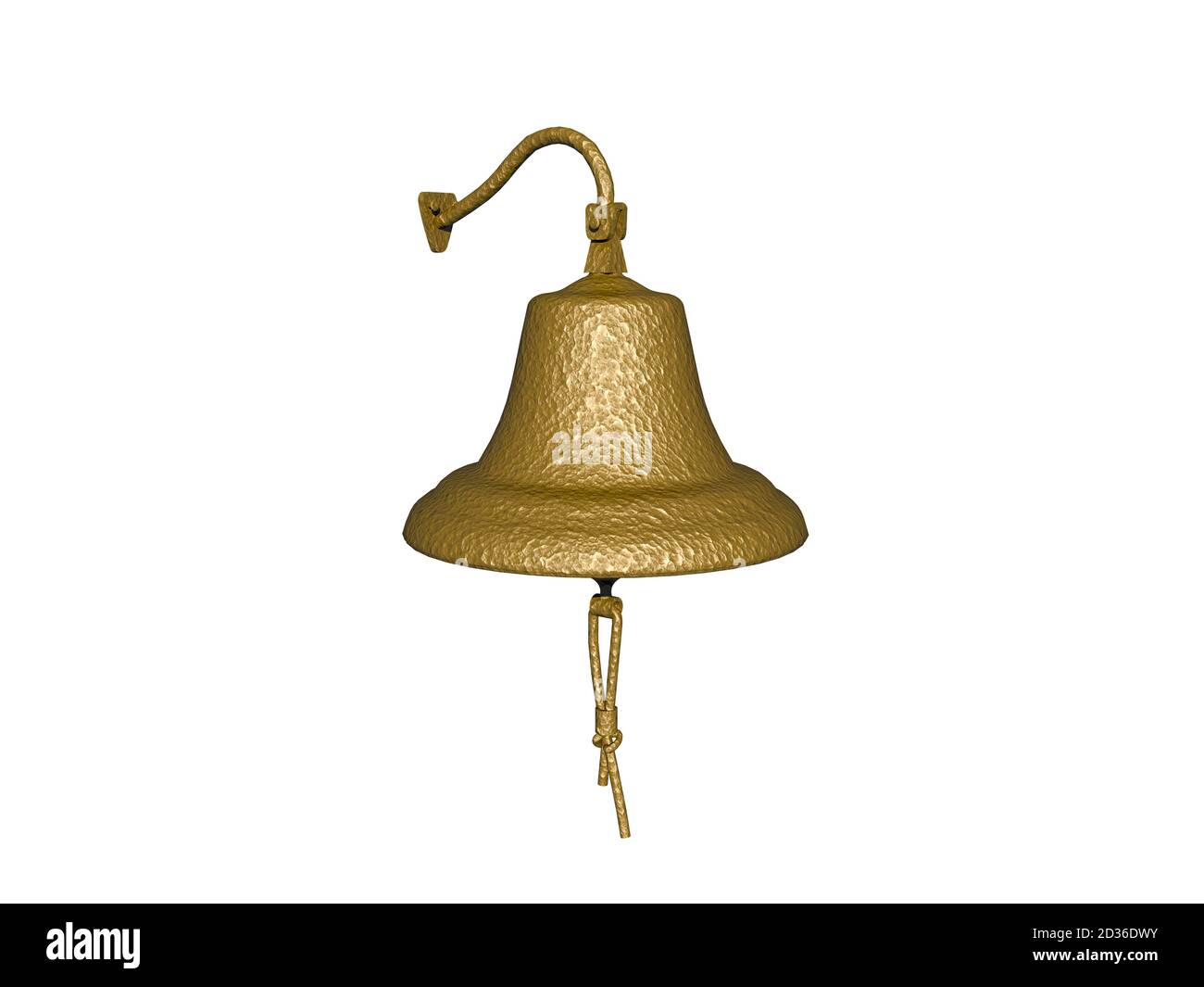 messy bell with clapper and wall bracket Stock Photo - Alamy