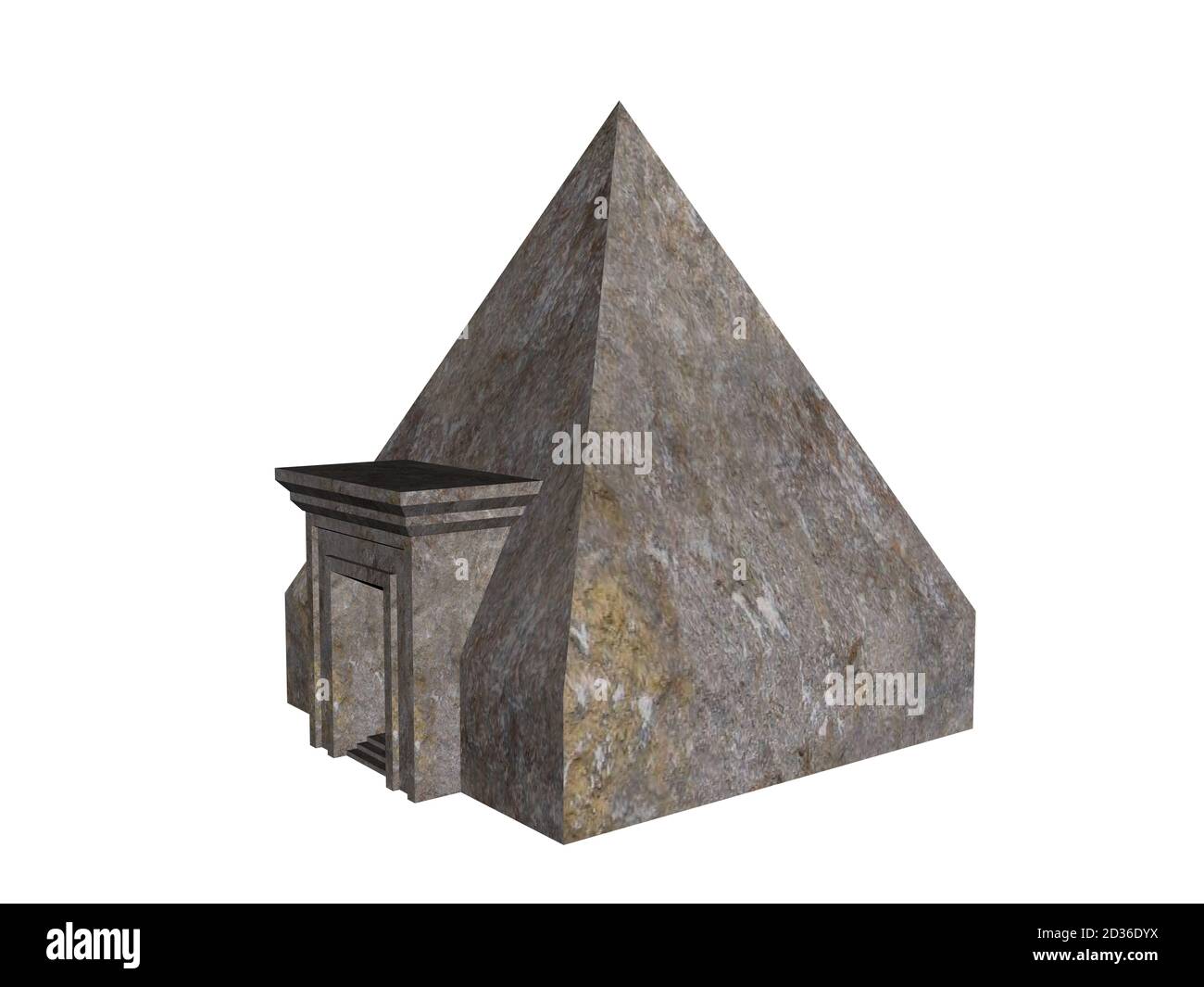 ancient Egyptian pyramid with entrance gate Stock Photo - Alamy