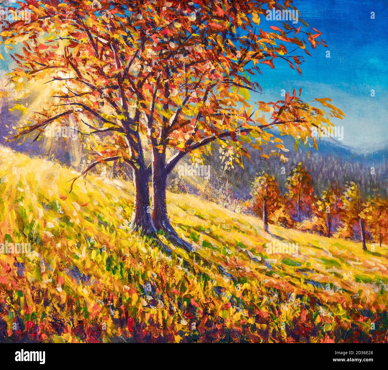 Painting A Fall Landscape Scene