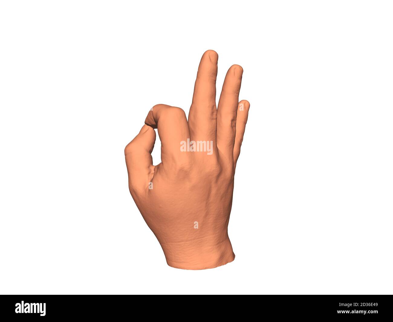 Hand shows OK symbol Stock Photo - Alamy