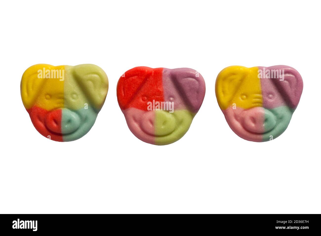 new Marks & Spencer percy pig party time sweets isolated on white background - made with real ...